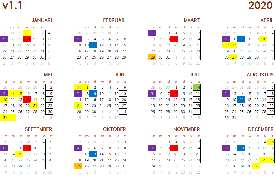 Jaarplanning – DARES regio 15/16